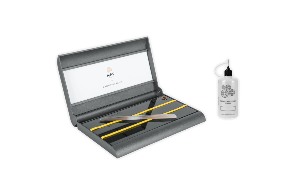 Paleta Mixare Ceramica Din Sticla, GLASS CERAMIC PALETTE, MPF BRUSH ...