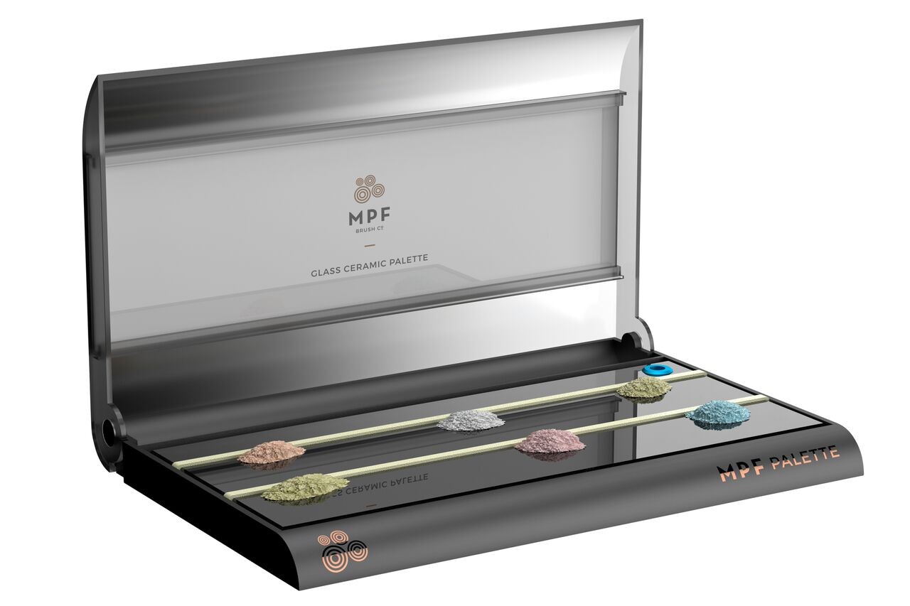 Paleta Mixare Ceramica Din Sticla, GLASS CERAMIC PALETTE, MPF BRUSH ...